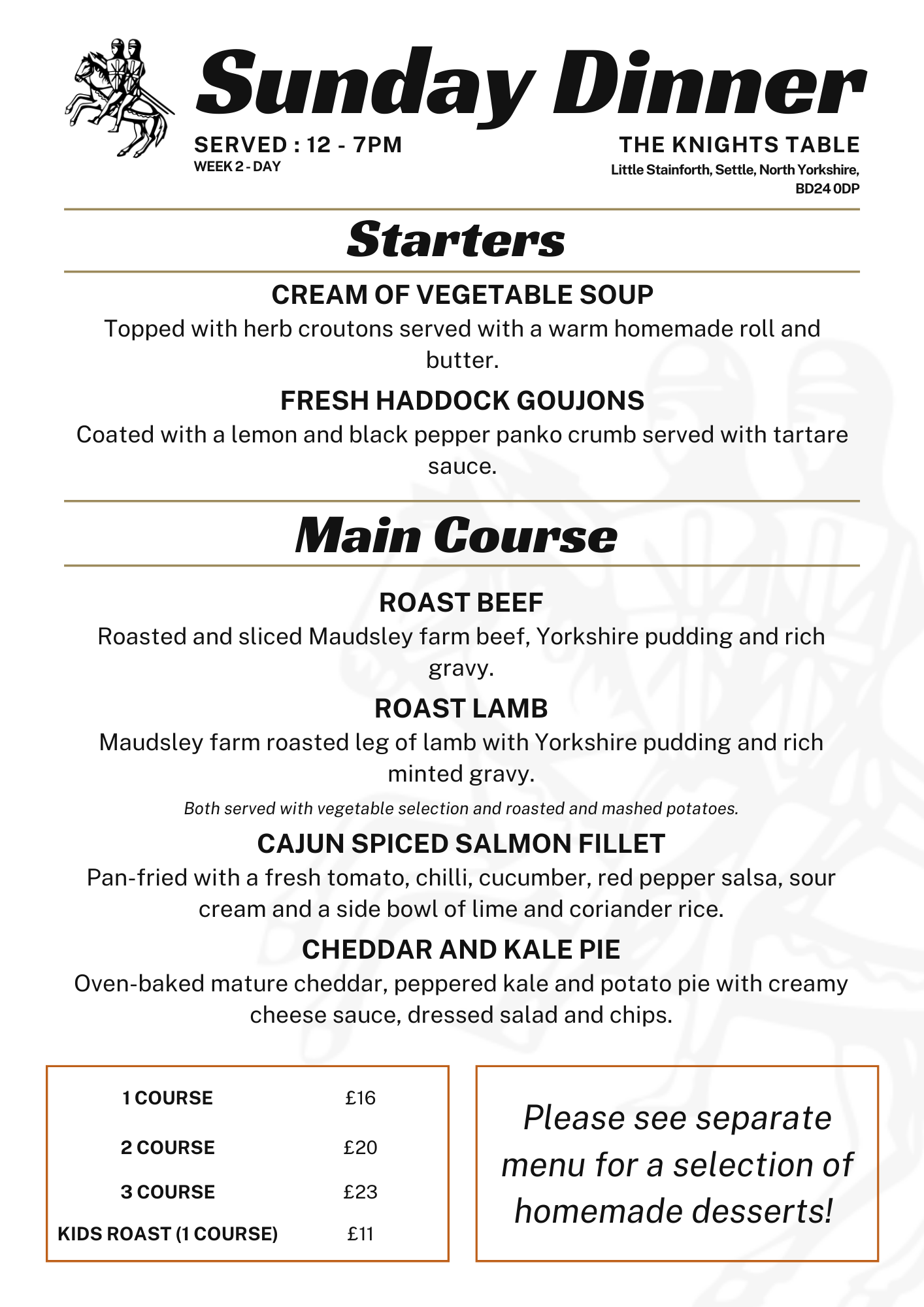 Roast Lamb on this Sunday! | The Knights Table