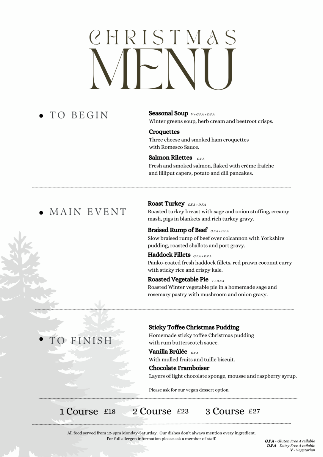 Christmas Dinner | The Knights Table