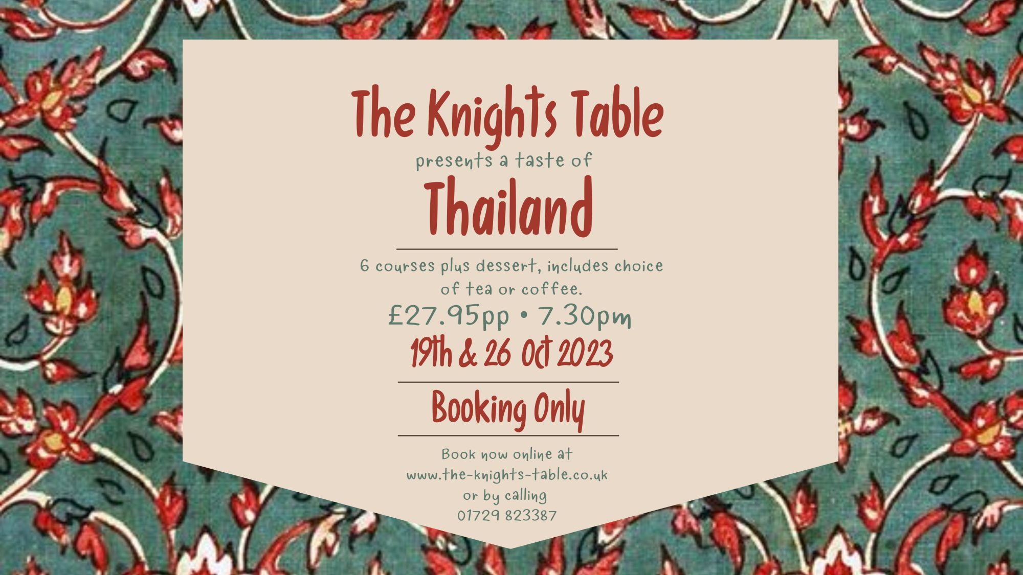 October Theme Night - A Taste of Thailand | The Knights Table