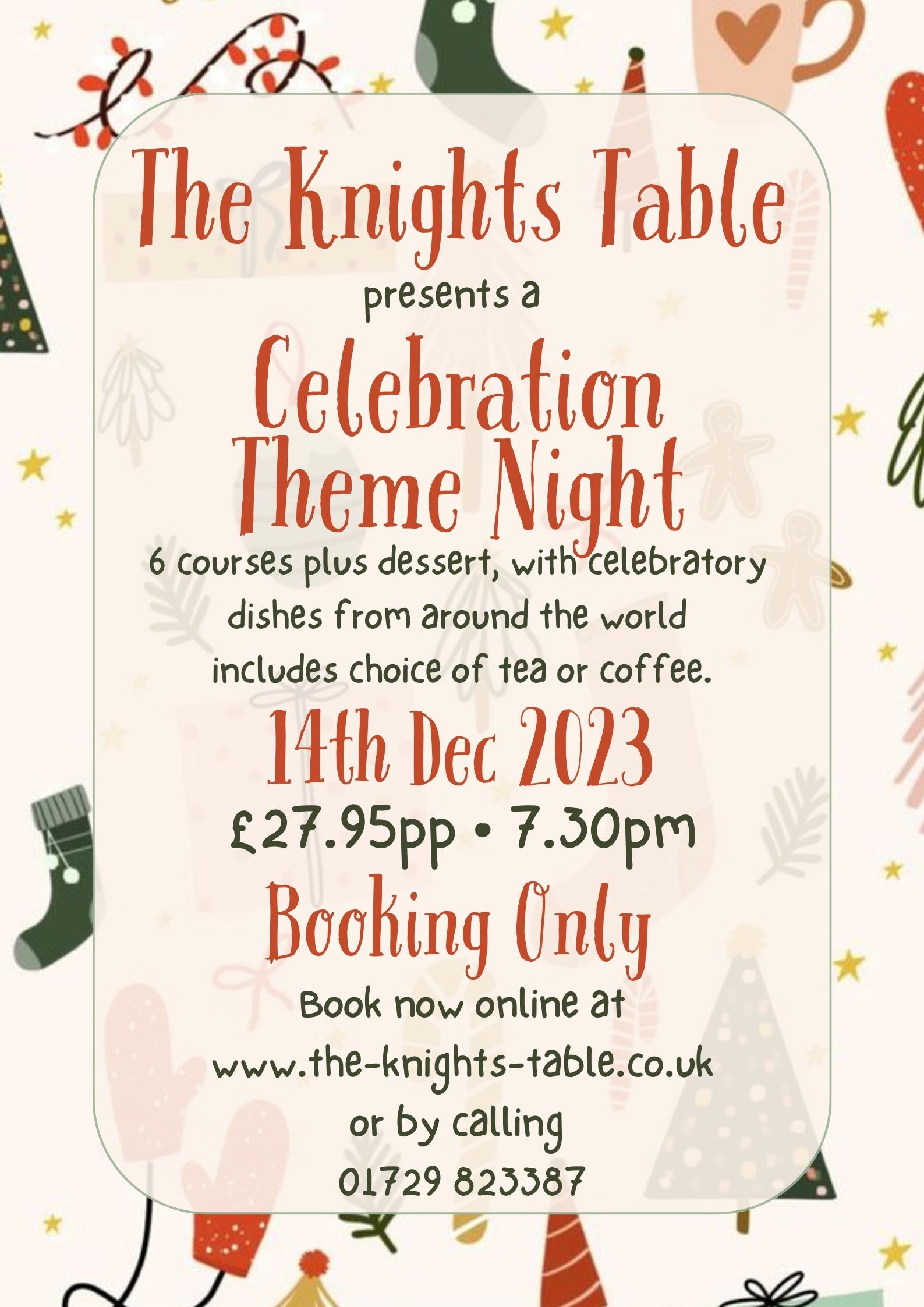 Celebration Theme Night | The Knights Table