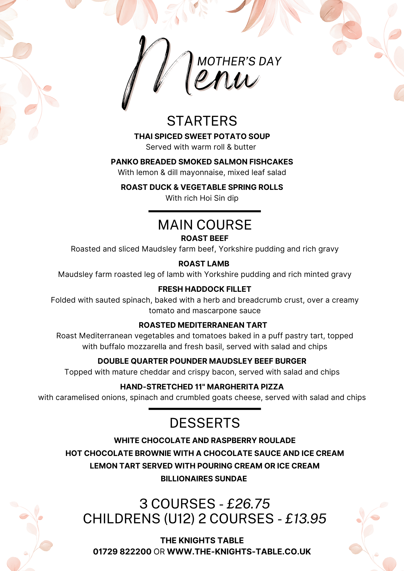 Mother's Day '24 | The Knights Table